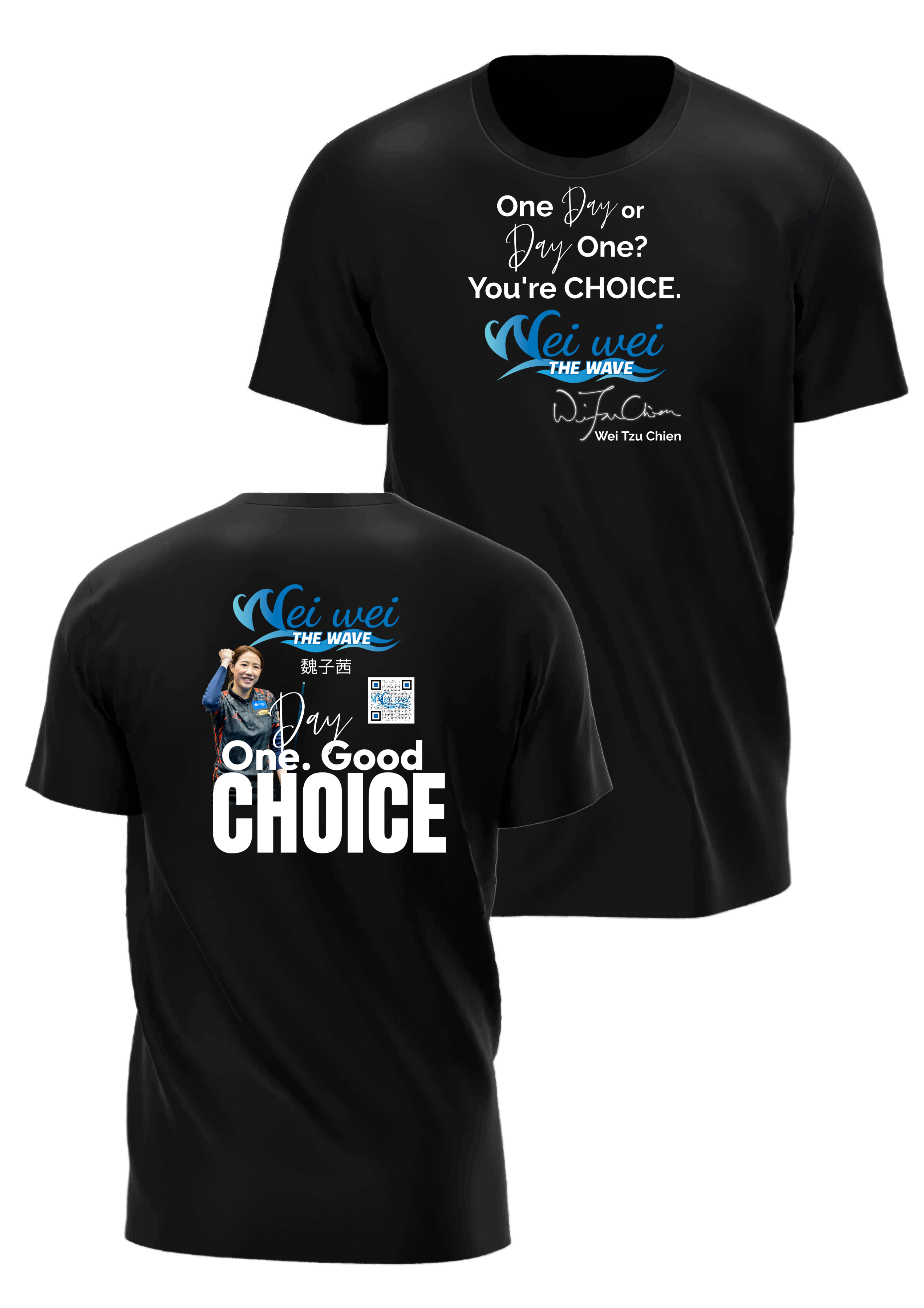 The Official Tee of Pro Billiard Champion, Wei Wei, "The Wave" -Wei Tzu ...